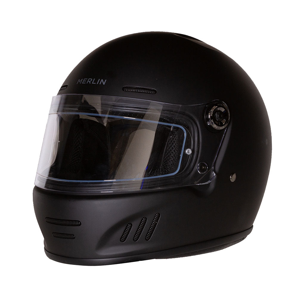Merlin Helmet Revival Matt Black – Contact Patch Performance Tyres